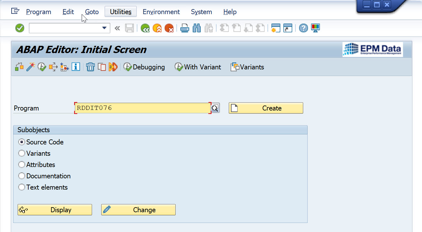 Change the status of a released transport request from ‘released’ to ‘modifiable’ – EPM Data ...